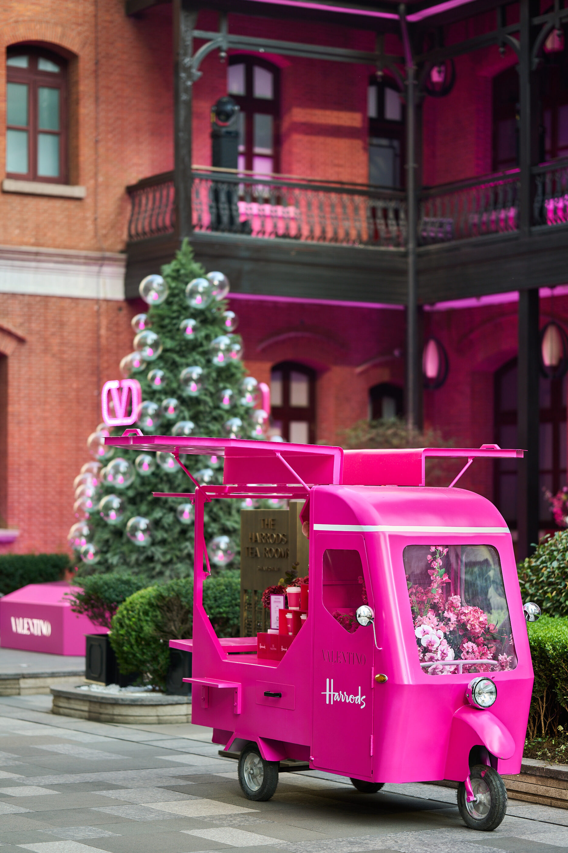Paint it pink: Valentino teams up with Harrods to pinkify Shanghai