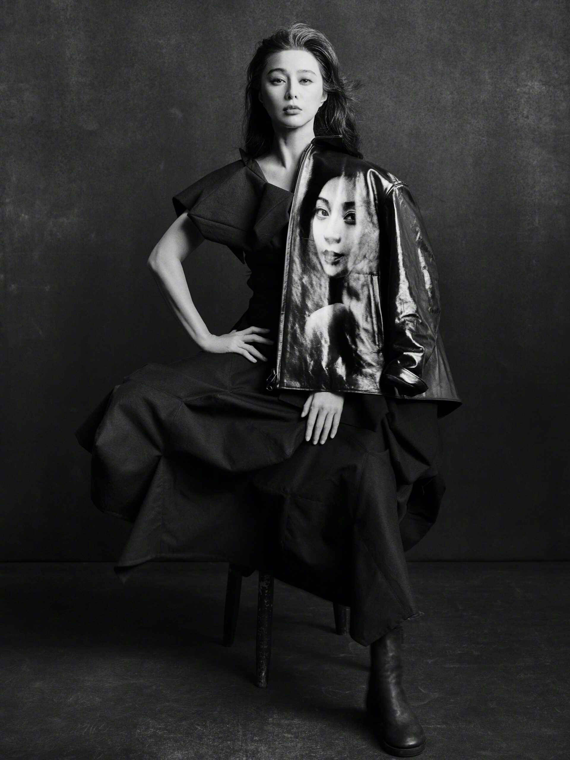Fan Bingbing models herself in Yohji Yamamoto