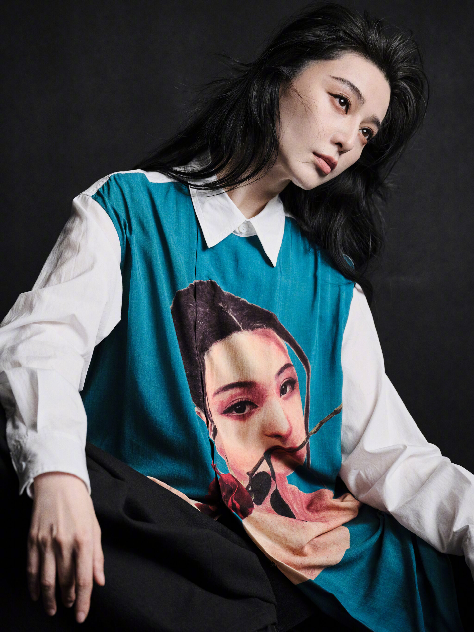 Fan Bingbing models herself in Yohji Yamamoto