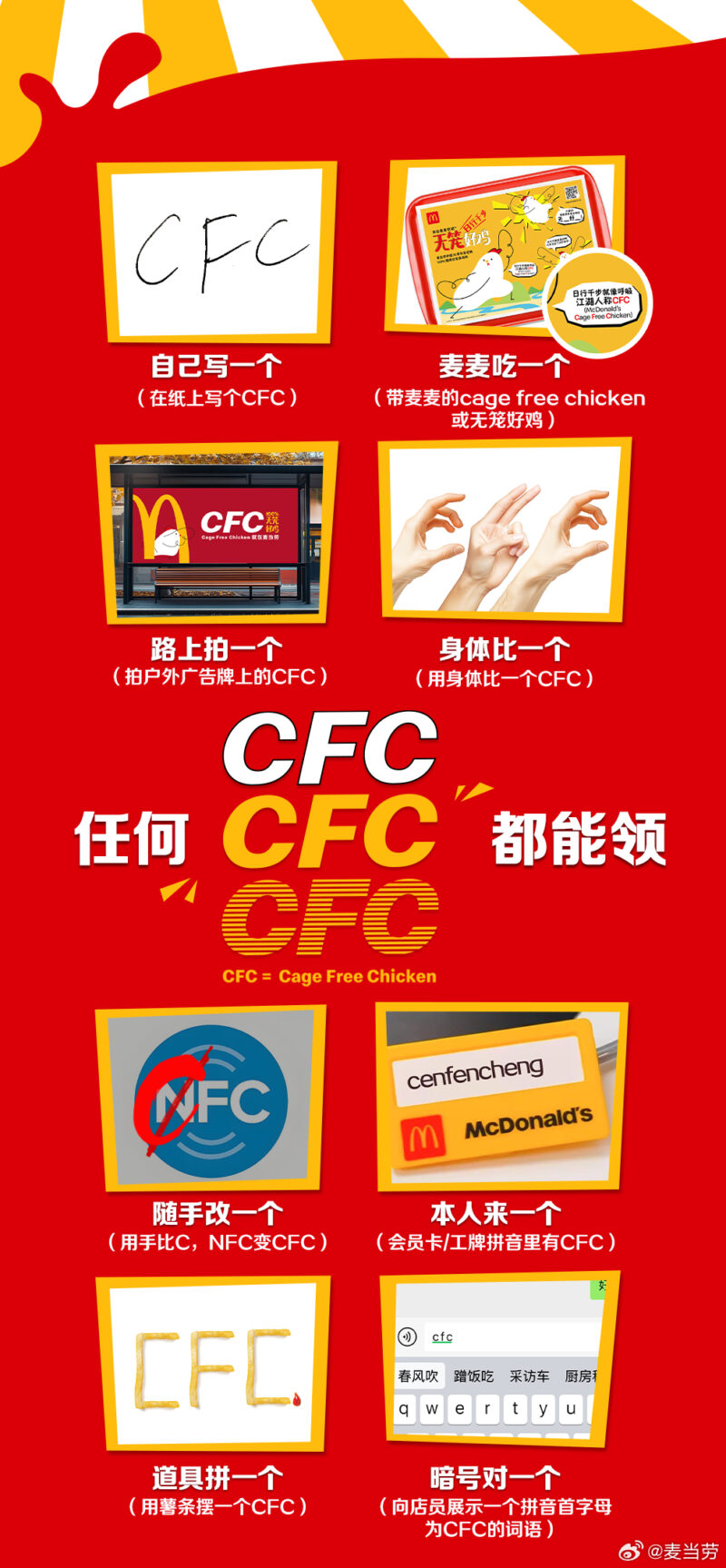 McDonald’s launches “CFC” campaign outside KFC?