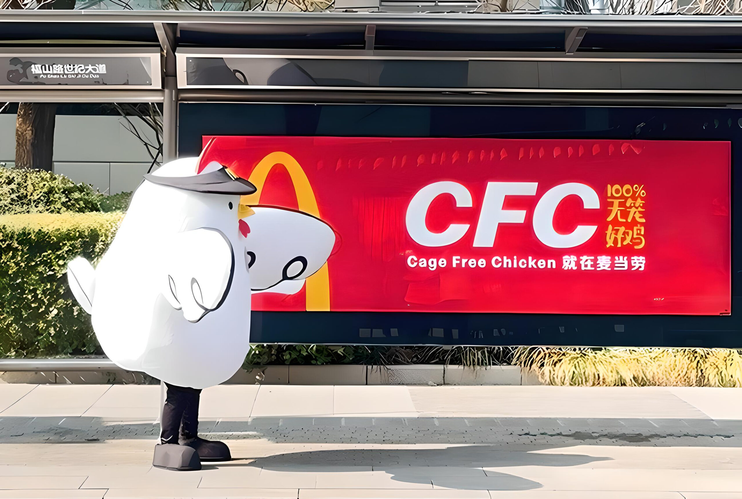 McDonald’s launches “CFC” campaign outside KFC?