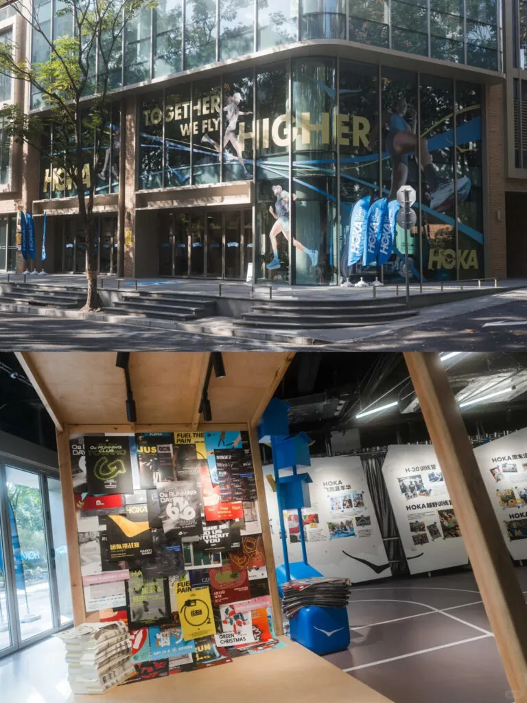 HOKA turns whole street into pop-up for the Shanghai marathon