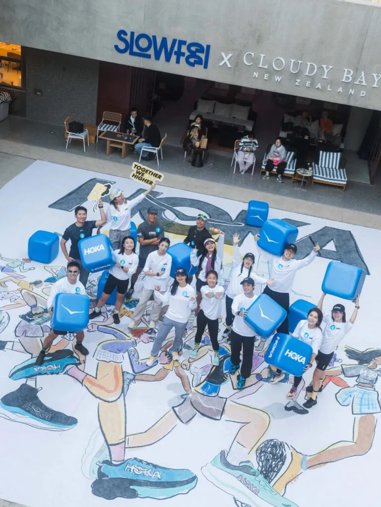 HOKA turns whole street into pop-up for the Shanghai marathon